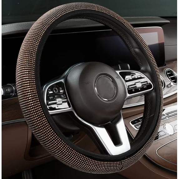 1 Pack - Luxury Shiny Car Steering Wheel Cover - Elastic fit, no inner ...