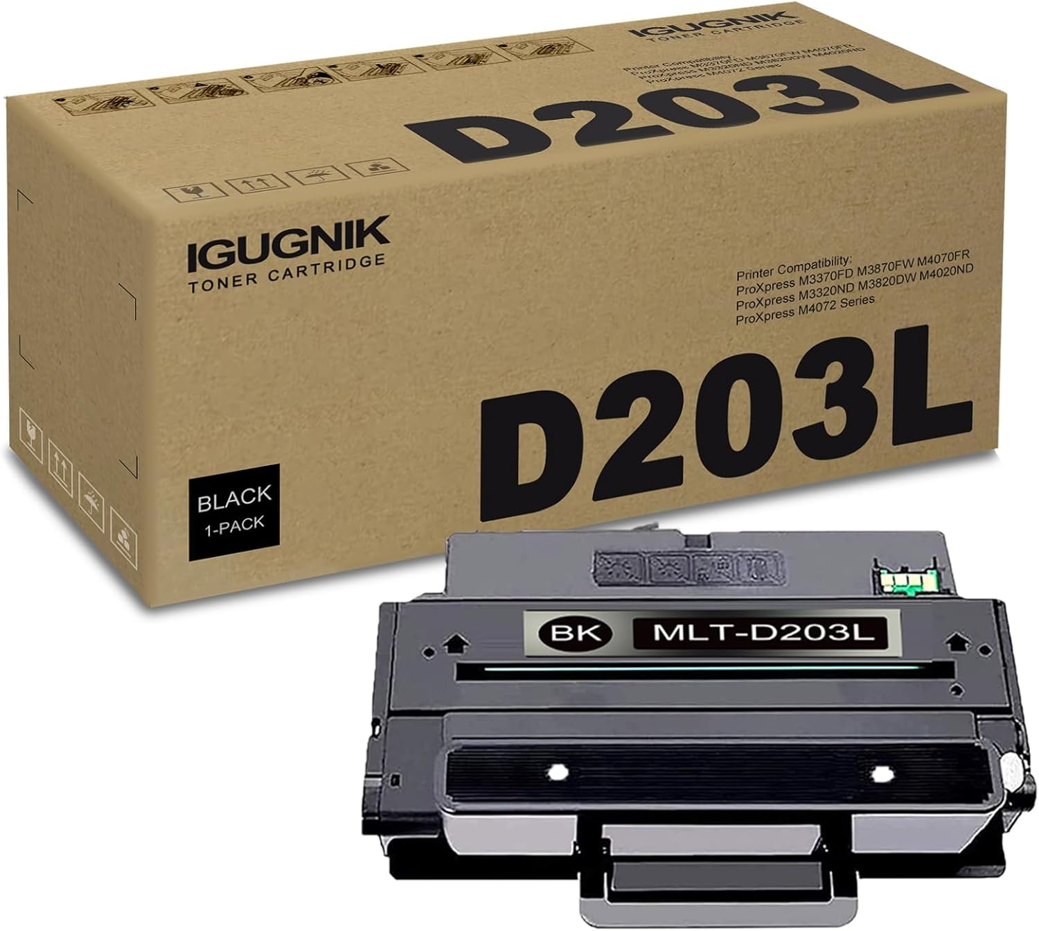 1 Pack MLT-D203L (SU901A) Black Toner Cartridge Replacement for Samsung MLT-D203L (SU901A) Work ...