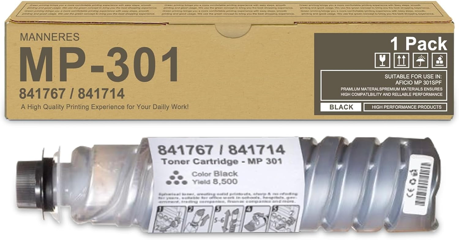 1-Pack MP301 Black Toner Cartridge : Compatible MP 301 Toner Cartridge ...