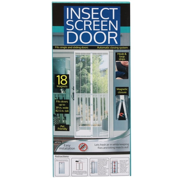 1 Pack Magnetic Closure Insect Screen Door for Sliding and Single Doors ...