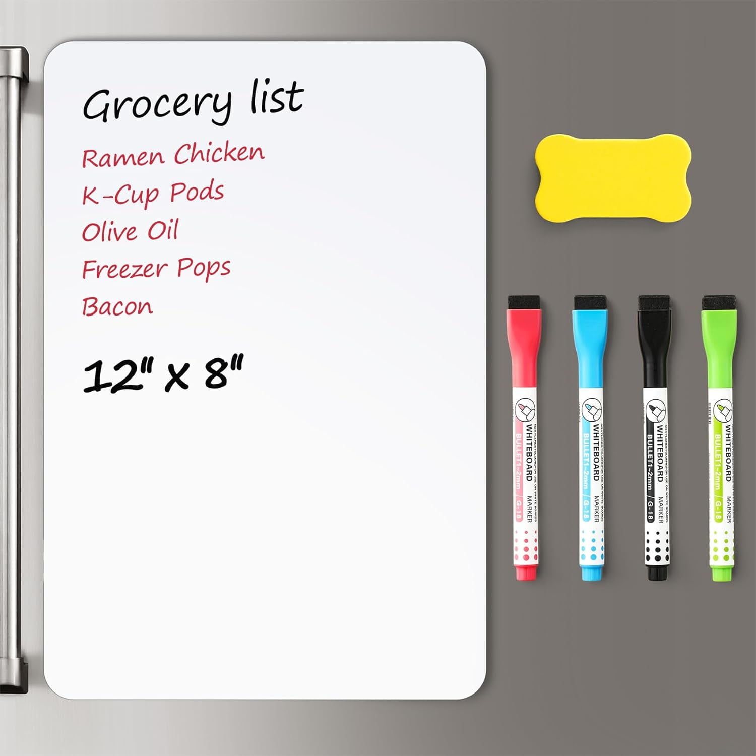 1 Pack Magnetic Dry Erase Board Sheet for Fridge, Erasable Refrigerator ...