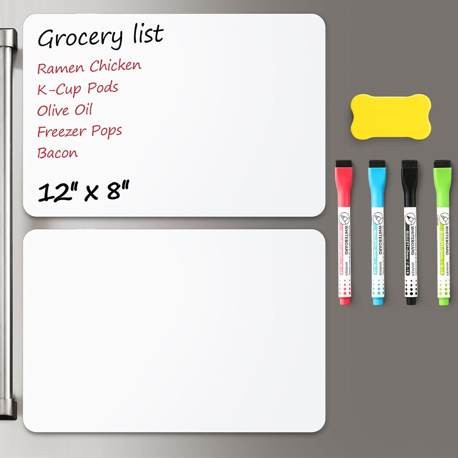 1 Pack Magnetic Dry Erase Board Sheet for Fridge, Erasable Refrigerator ...