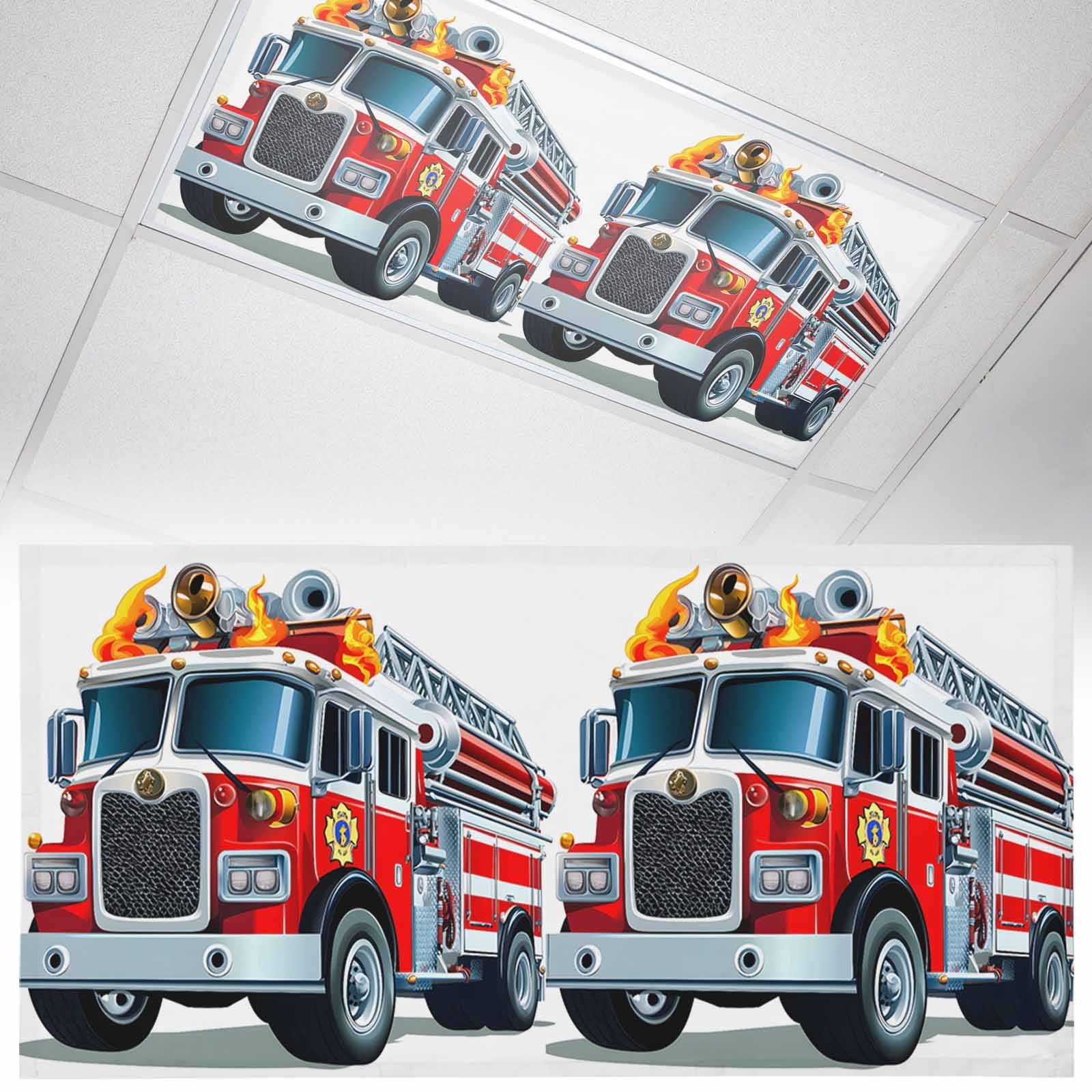 1 Pack Magnetic Fluorescent Light Covers, 2x4 Ft, Retro Car Cool Red ...