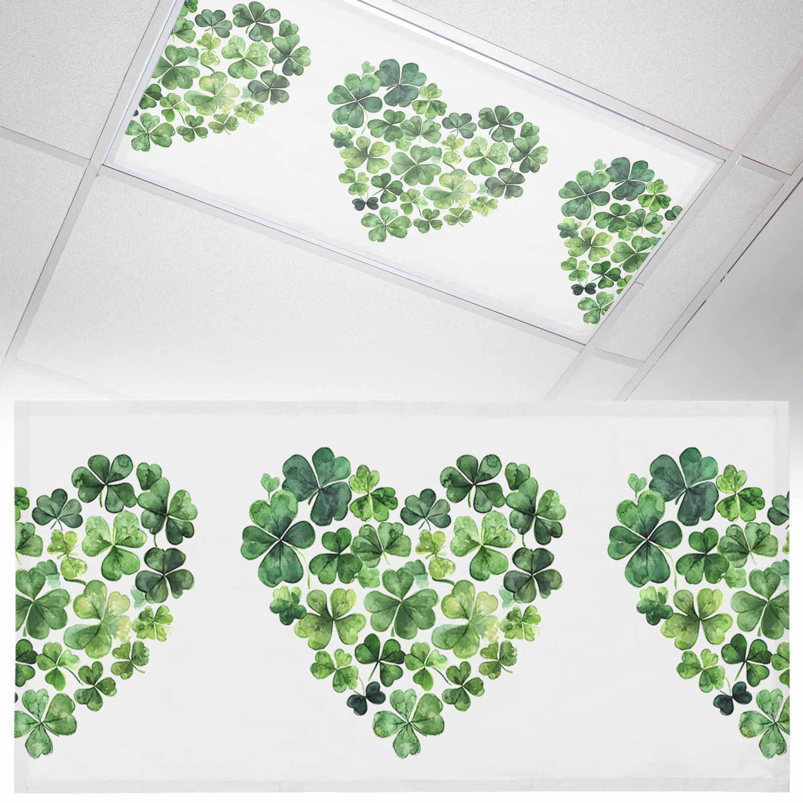 1 Pack Magnetic Fluorescent Light Covers, 2x4 Ft, St. Patrick's Day ...