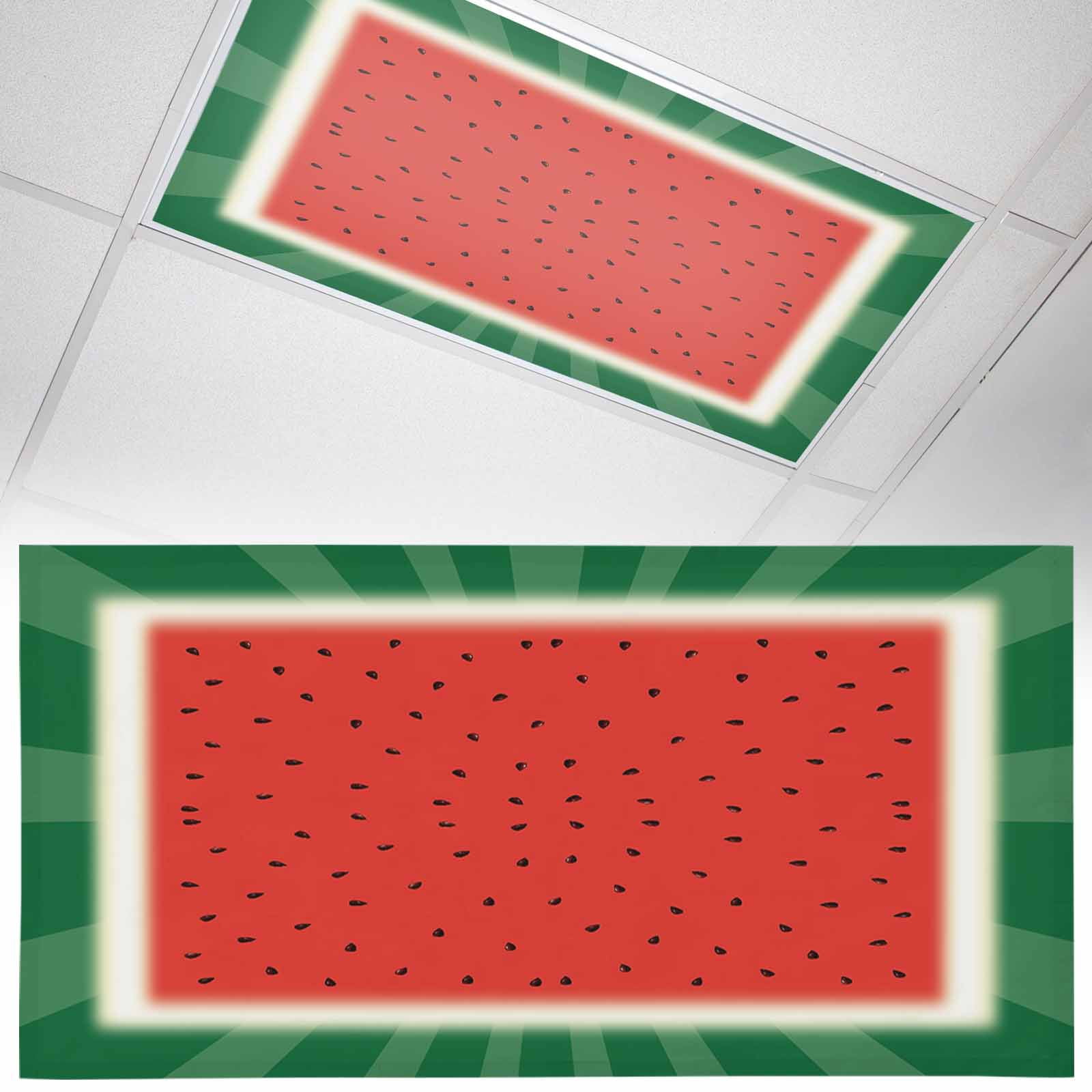 1 Pack Magnetic Fluorescent Light Covers, 2x4 Ft, Watermelon Summer ...