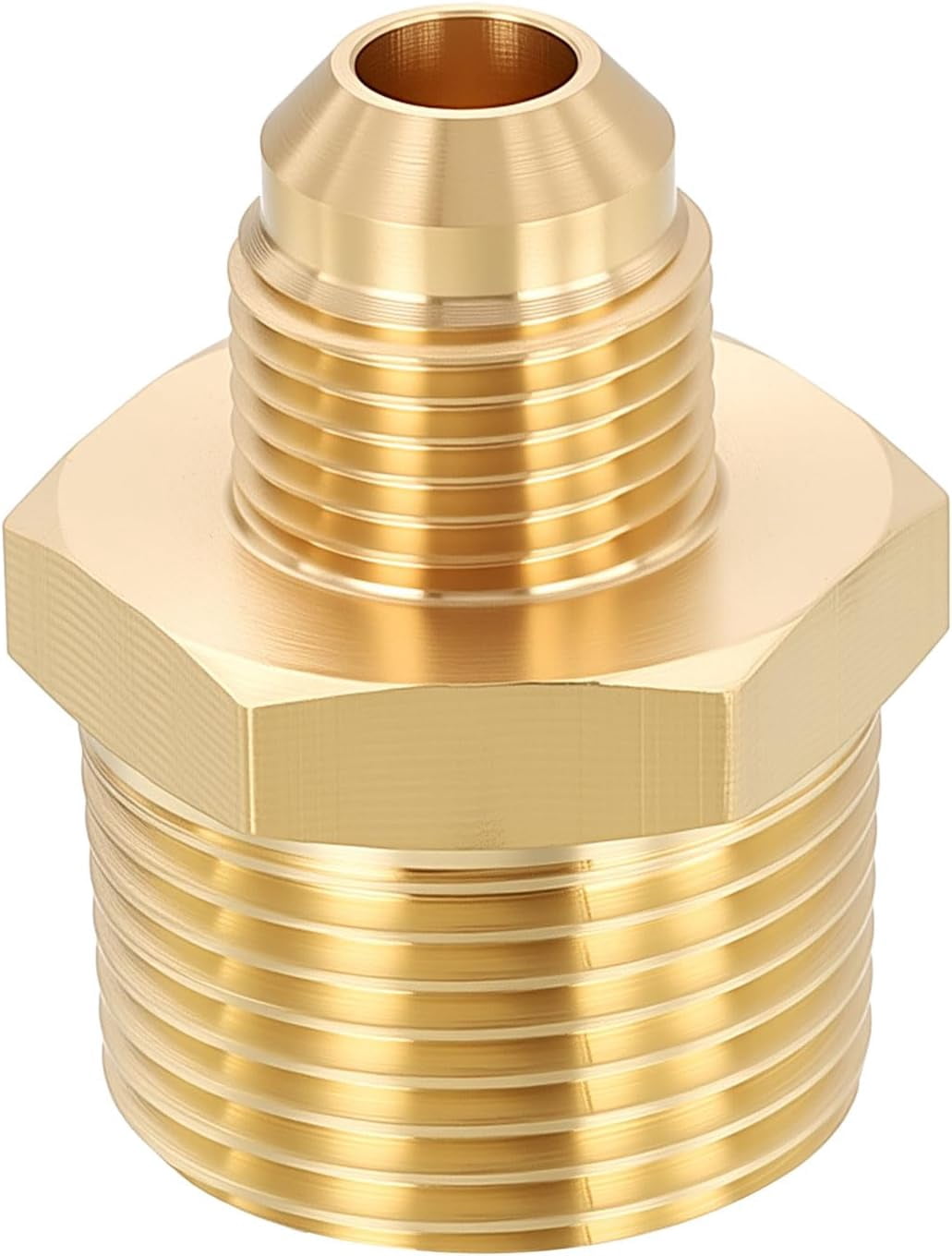 1 Pack Male to Adapter, 3/4" MNPT x 3/8" Flare Hex Nipple Pipe ...