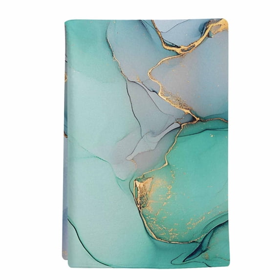 1 Pack Marble Abstract Kitchen Towels Modern Teal Green Gold Textured ...