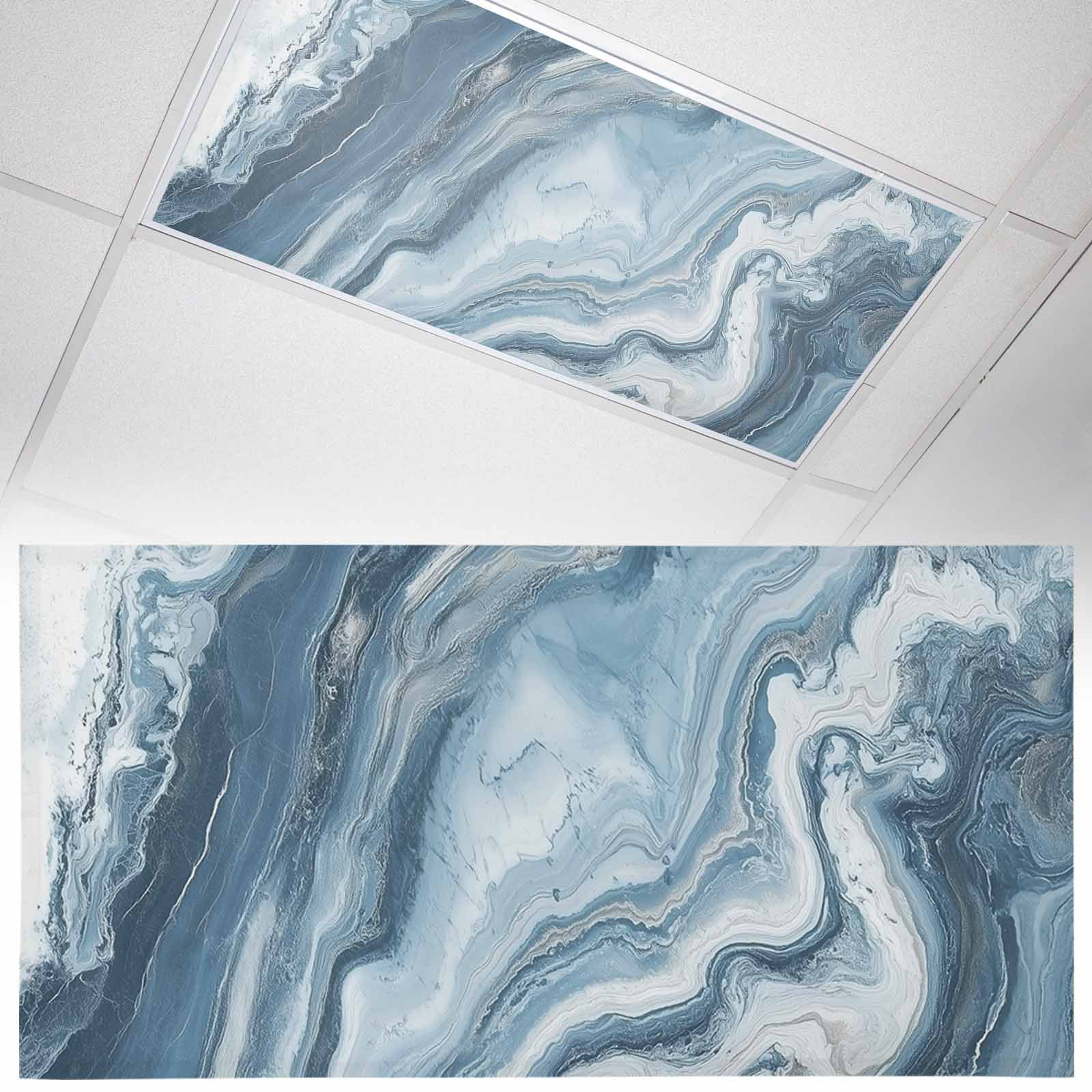 1 Pack Marble Texture Fluorescent Light Covers for Ceiling Lights ...
