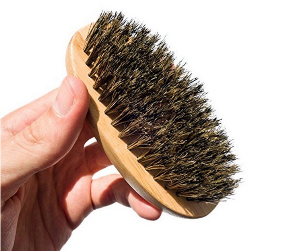 1-Pack Men's Premium Beard & Mustache Brush – Soft Round Wooden Handle ...