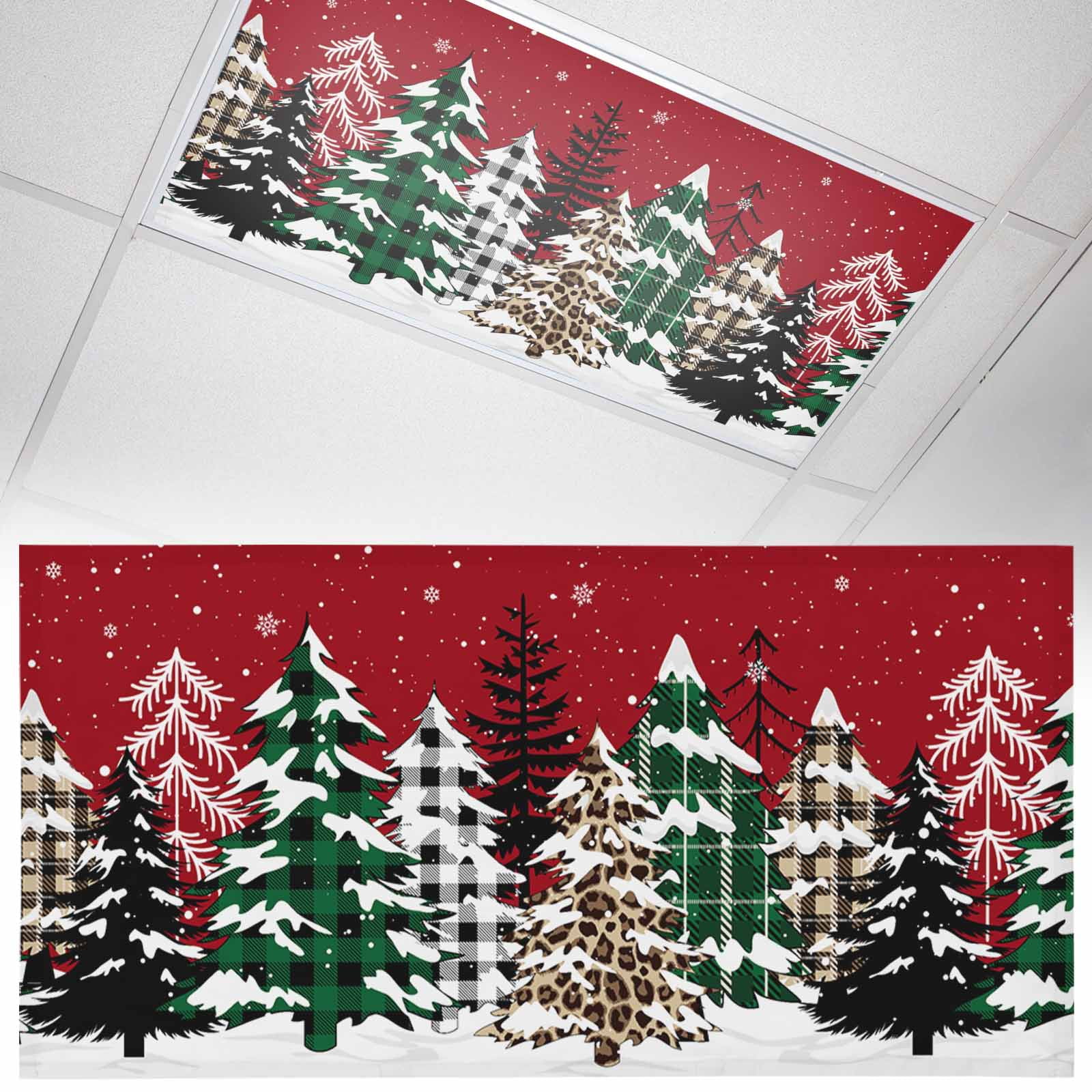 1 Pack Merry Christmas Fluorescent Light Covers for Ceiling Lights ...