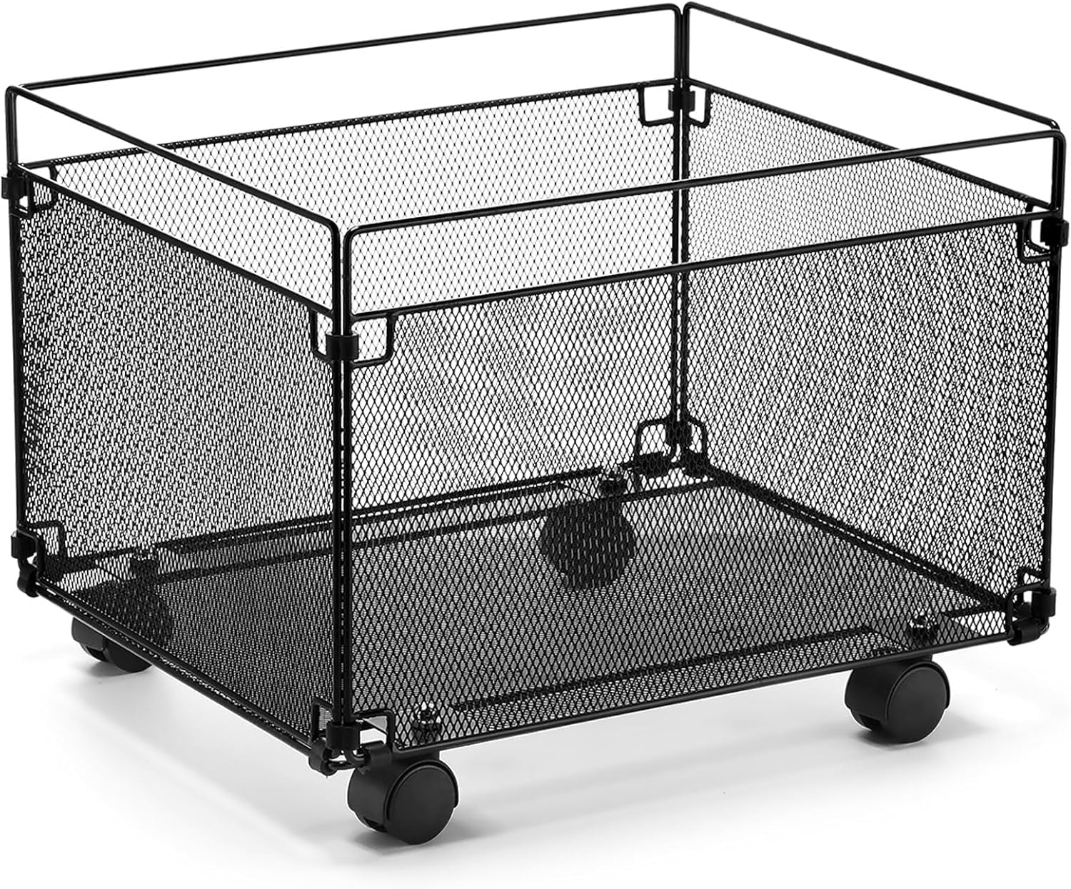 1 Pack Mesh Rolling File Carts with Wheels Hanging Files Metal File ...