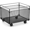 1 Pack Mesh Rolling File Carts with Wheels Hanging Files Metal File ...