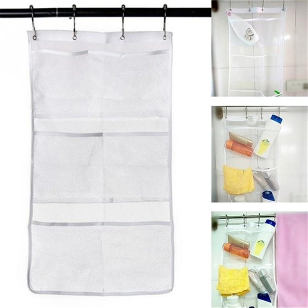 1 Pack Mesh Shower Organizer, Casewin Hanging Mesh Pockets Bathroom ...