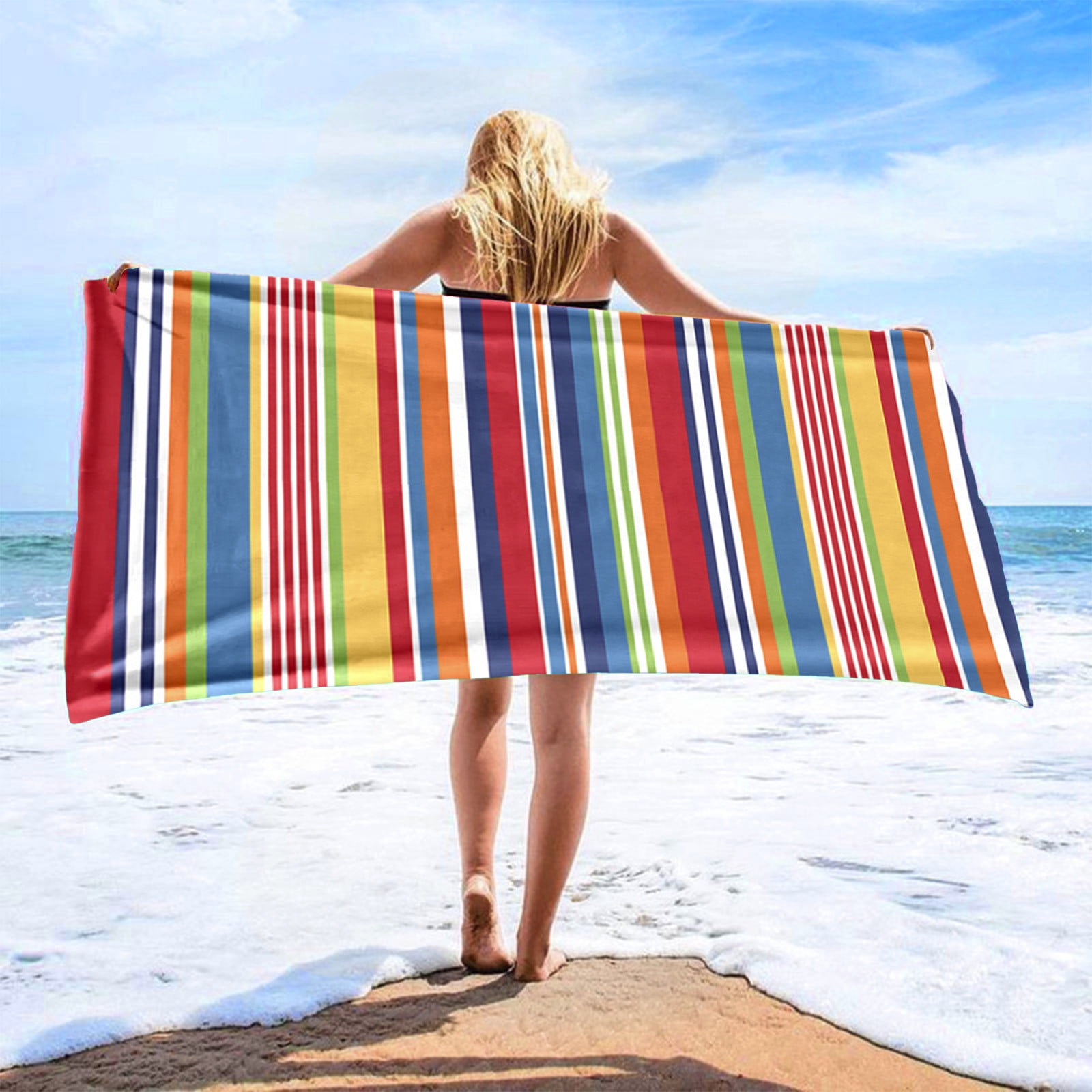 1 Pack Microfiber Oversized Lightweight Beach Towel for Adults Women ...