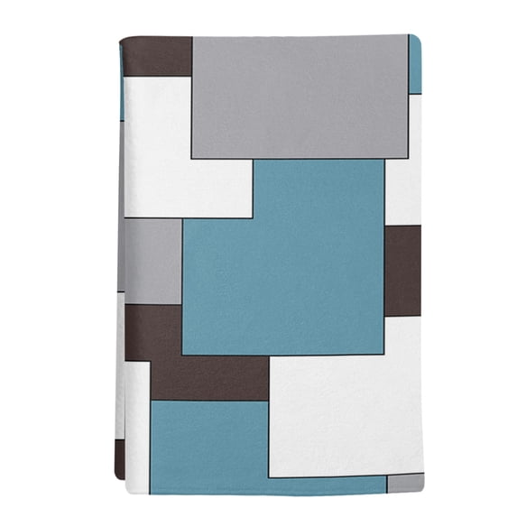 1 Pack Mid Century Kitchen Towels Absrtact Geometric Blue Brown Gery ...