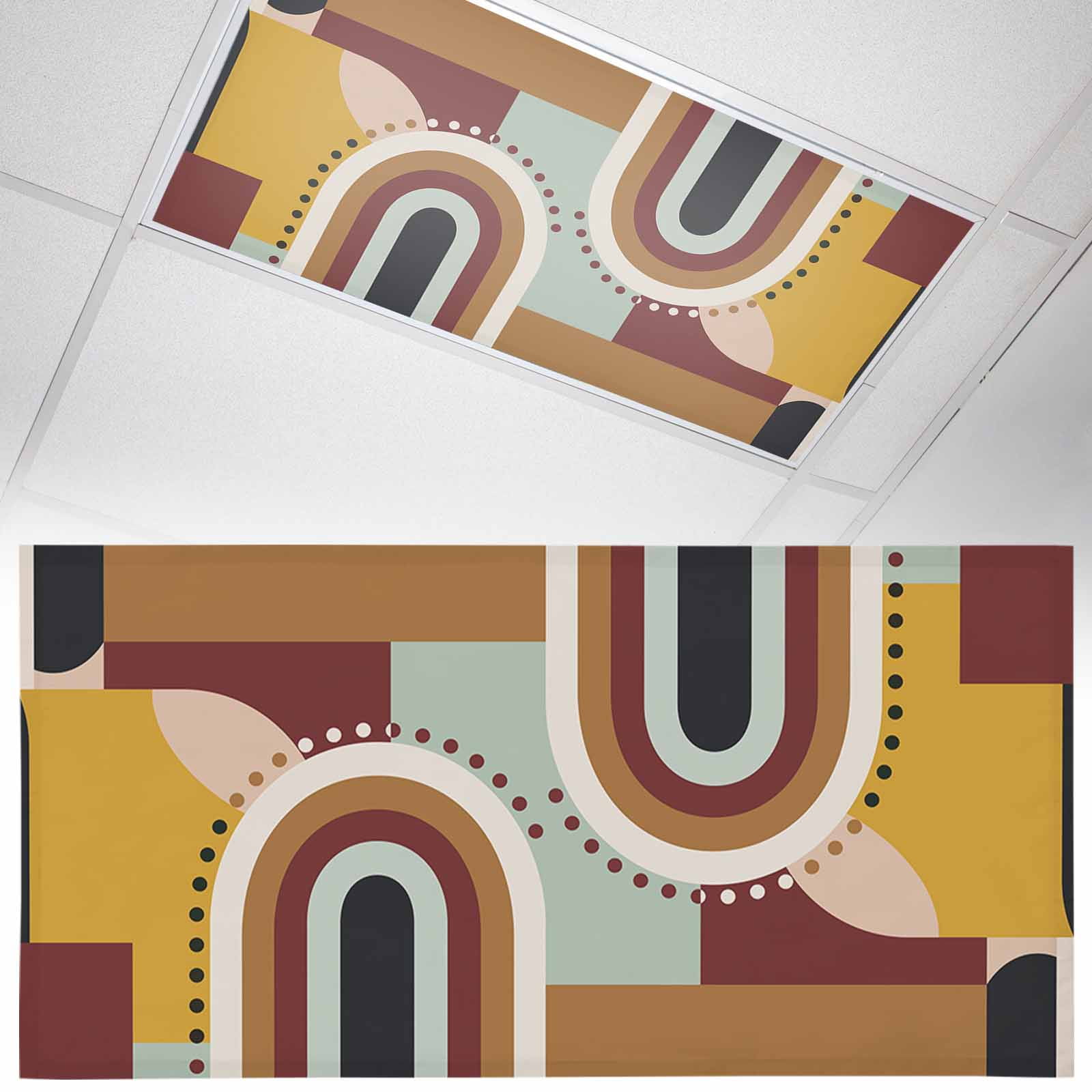 1 Pack Mid-Century Modern Fluorescent Light Covers for Ceiling Lights ...