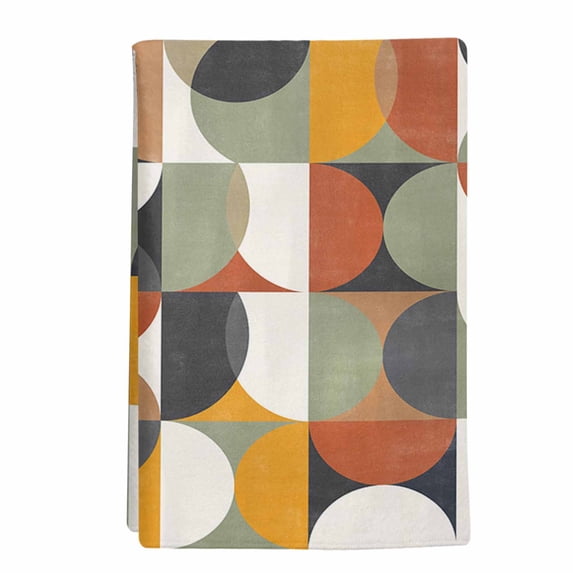 1 Pack Mid-Century Modern Kitchen Towels Abstract Geometric Semicircle ...