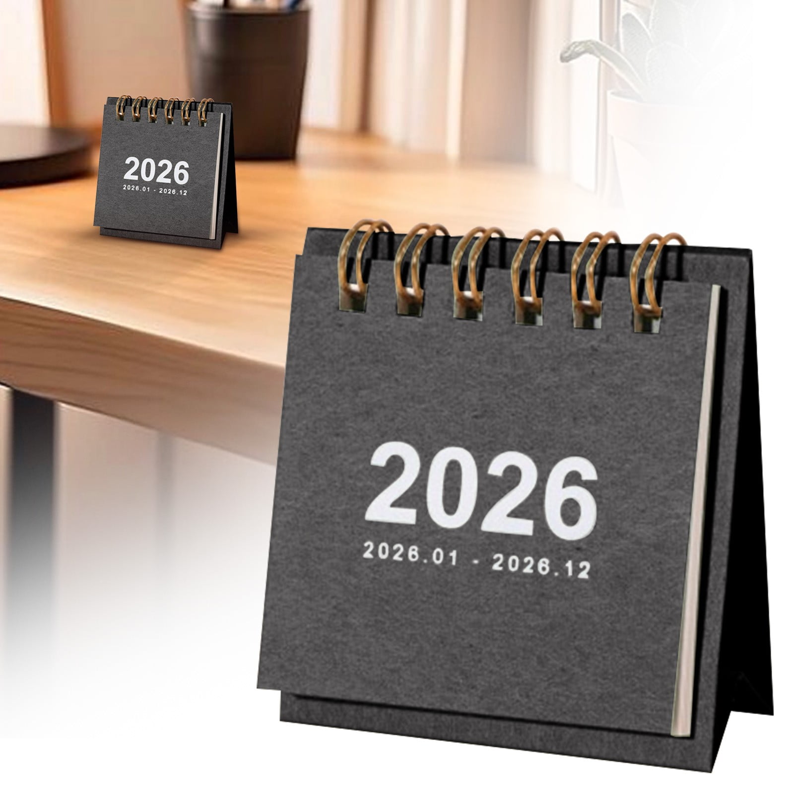 1 Pack Mini Desk Calendar 2026, Small Standing Flip Desk Calendar 2026 ...