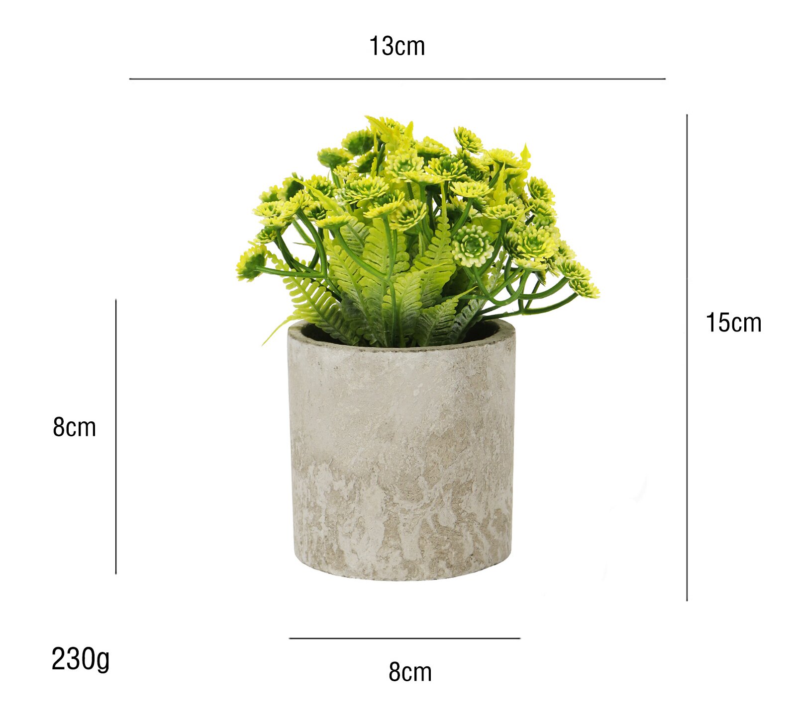 1 Pack Mini Potted Fake Plants, Artificial Greenery Potted Plants with ...
