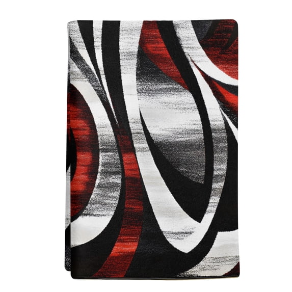 1 Pack Modern Seamless Stitching Kitchen Towels Black Red Geometric ...