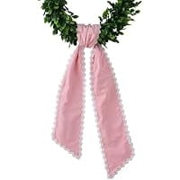 1-Pack Multi-Color Satin Ribbon Bow Garland, 25cm Wide Pre-Tied Bows ...