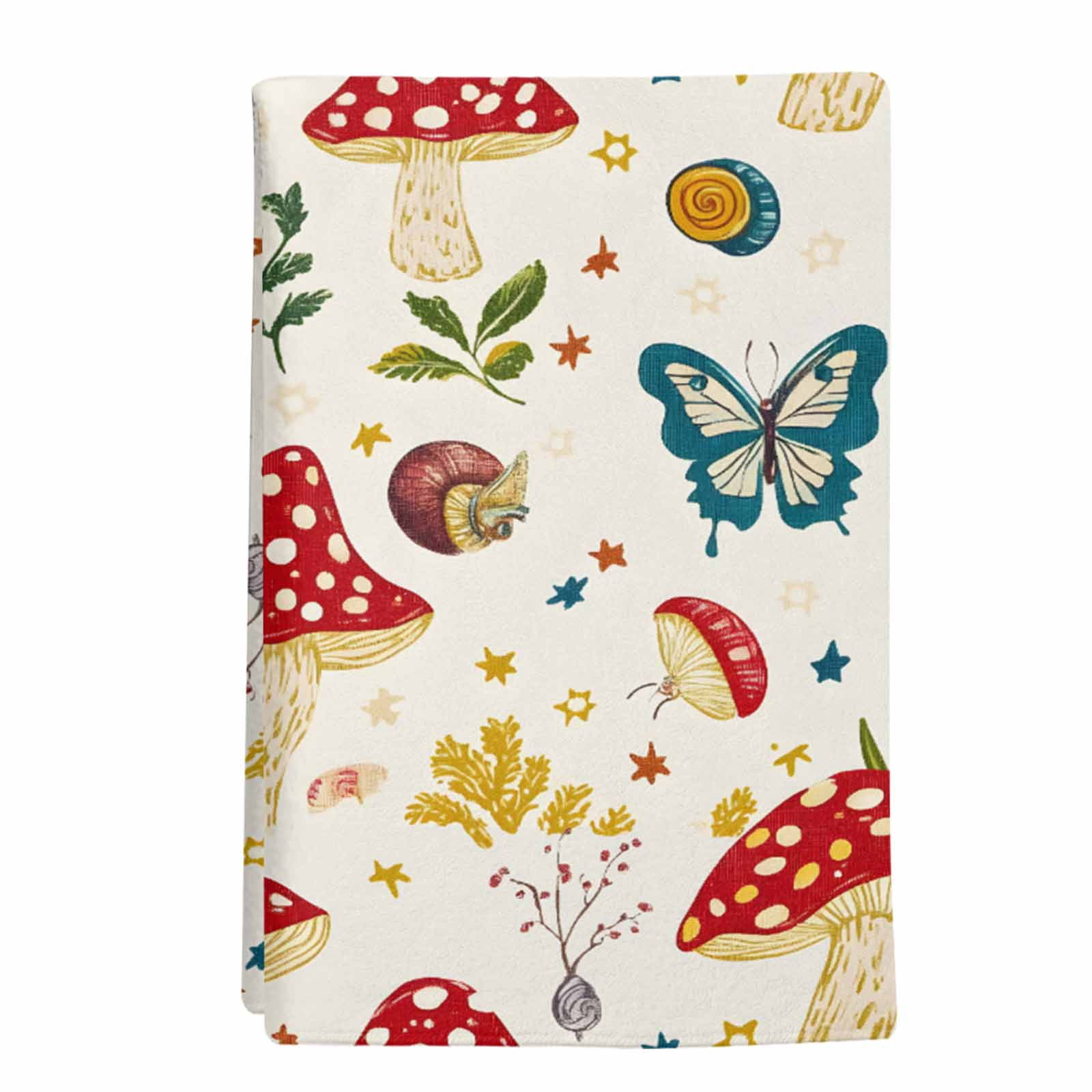 1 Pack Mushroom Butterfly Kitchen Towels Leaf Botanical Fairyland ...