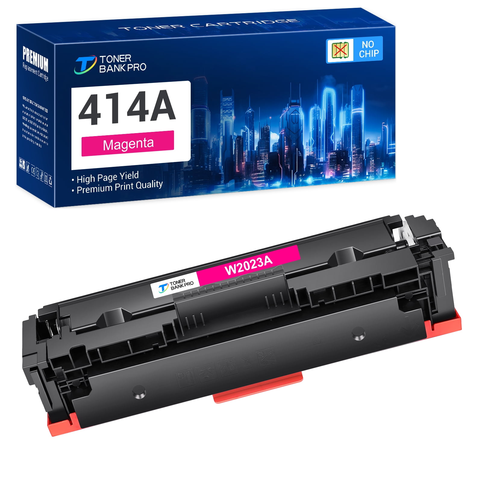 1-Pack NO CHIP Compatible Toner Cartridge for HP 414A W2023A Color ...