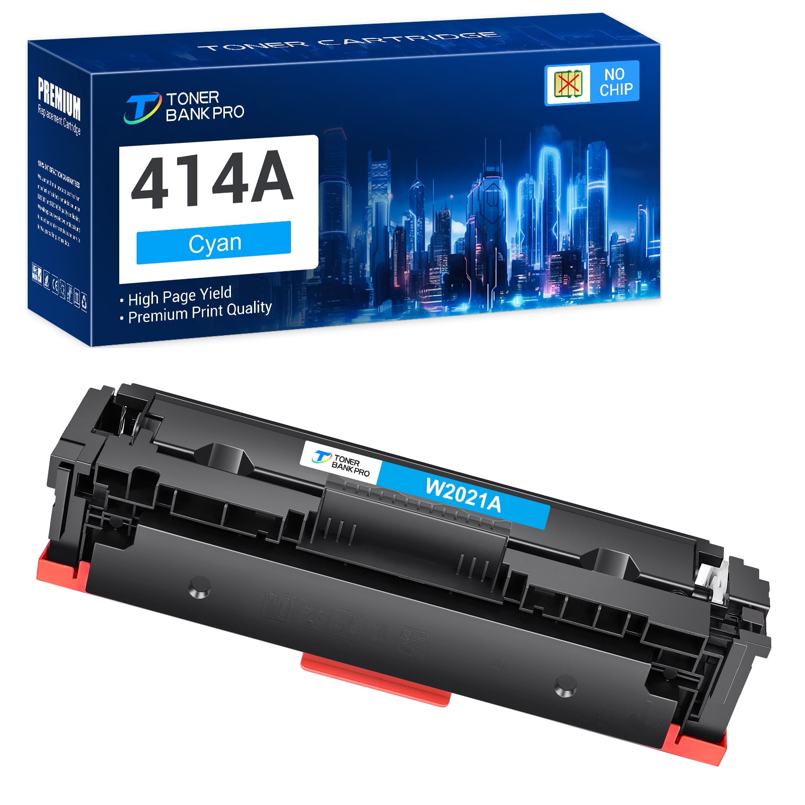 1-Pack NO CHIP Compatible Toner Cartridge for HP W2021A Color LaserJet ...