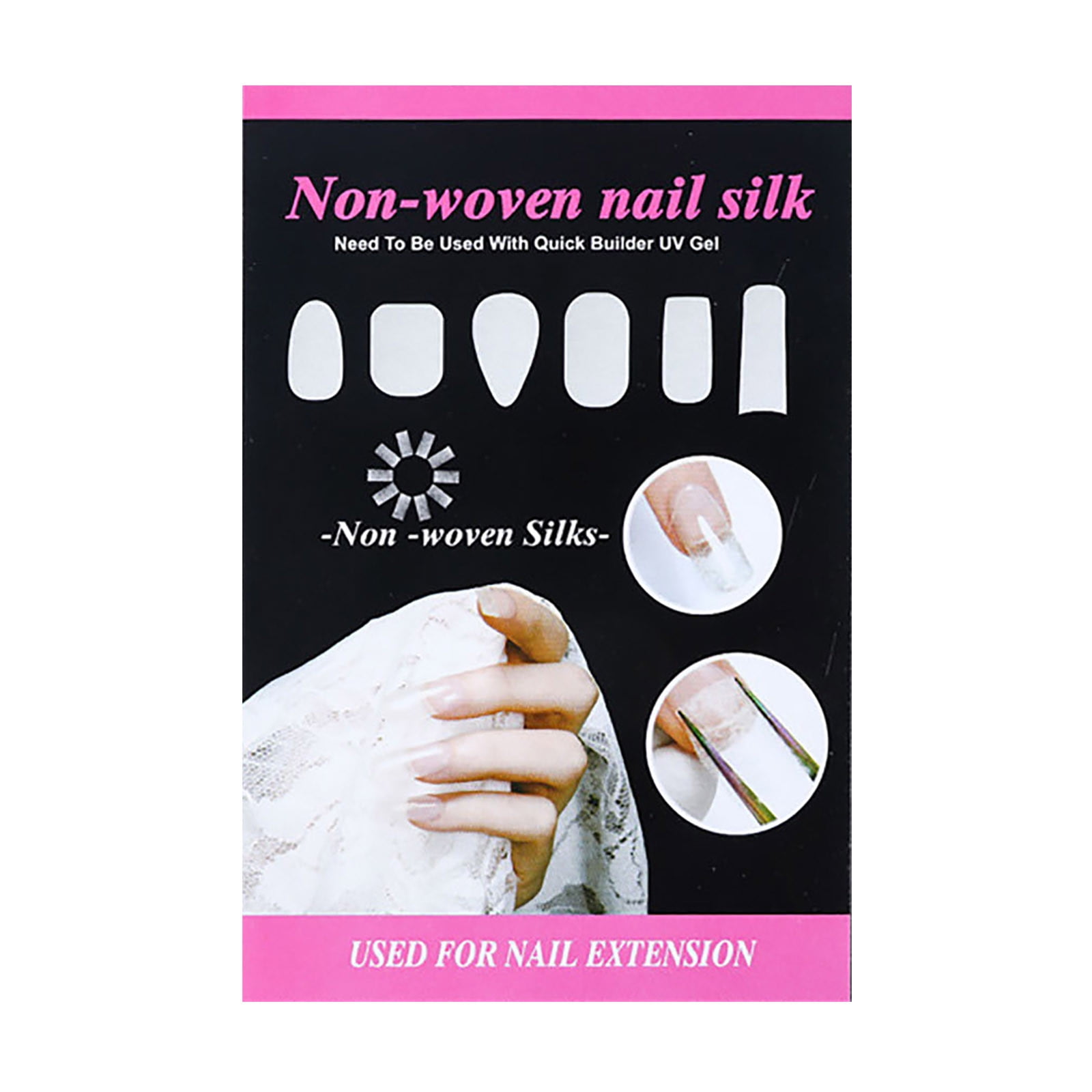 1 Pack Nail Extension Silk Fiberglass Nail Wrap Non Woven Fiber Gel ...