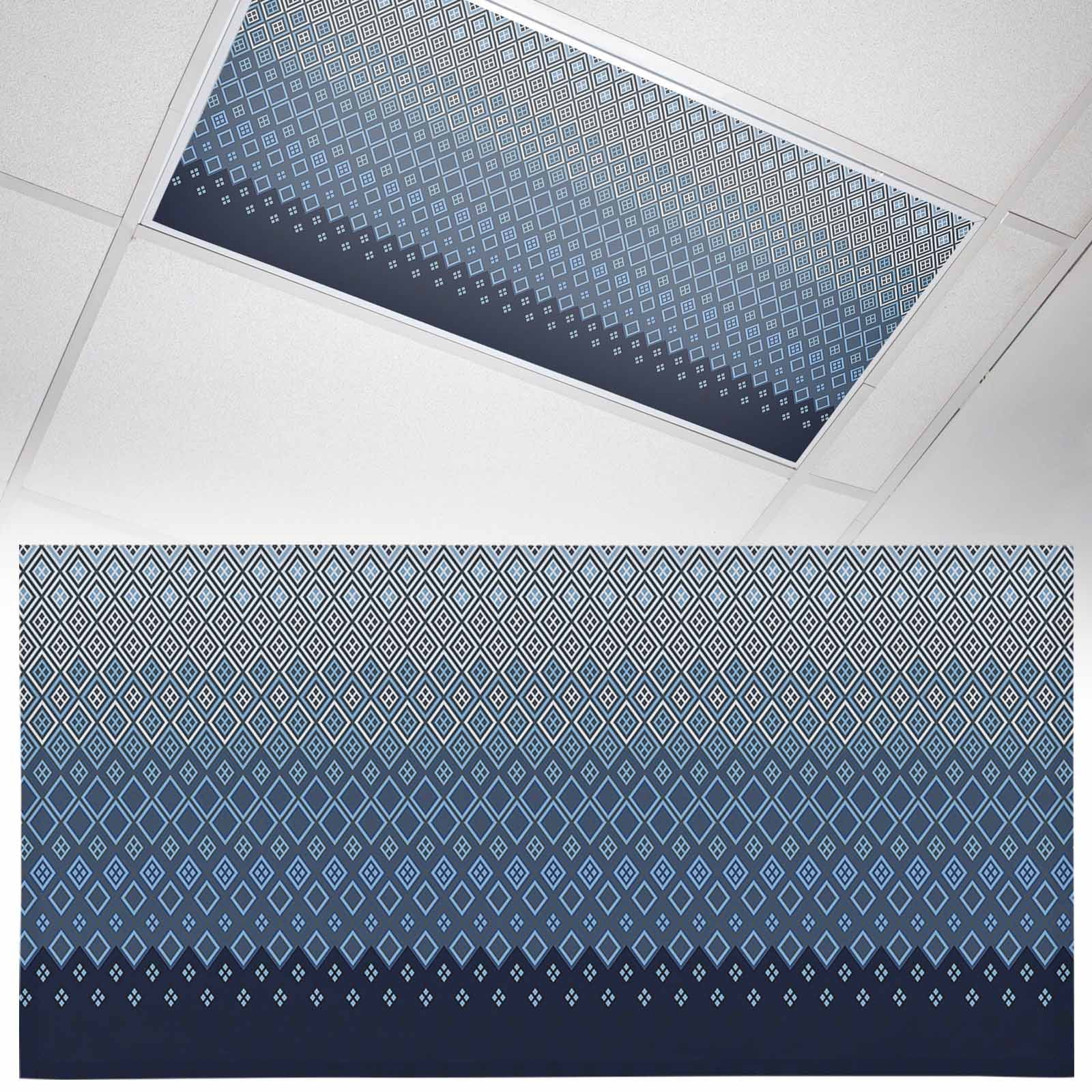 1 Pack Navy Blue Fluorescent Light Covers for Ceiling Lights Gradient ...