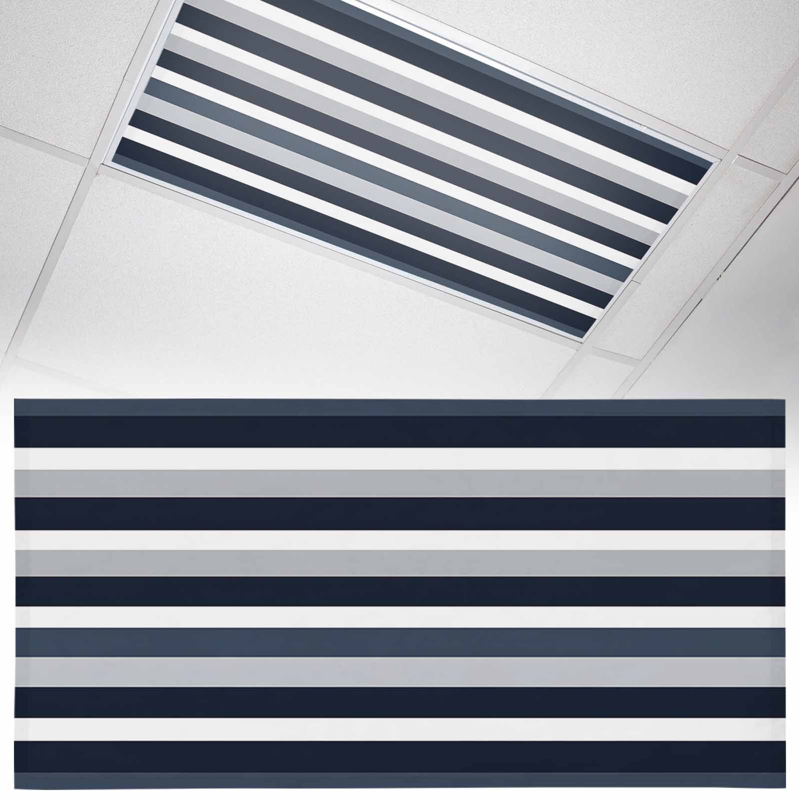 1 Pack Navy Blue Fluorescent Light Covers for Ceiling Lights Grey Black ...