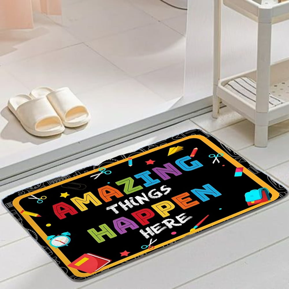 1 Pack Non-Slip Diatomite Bath Mat, bathroom rugs Amazing Things Happen ...