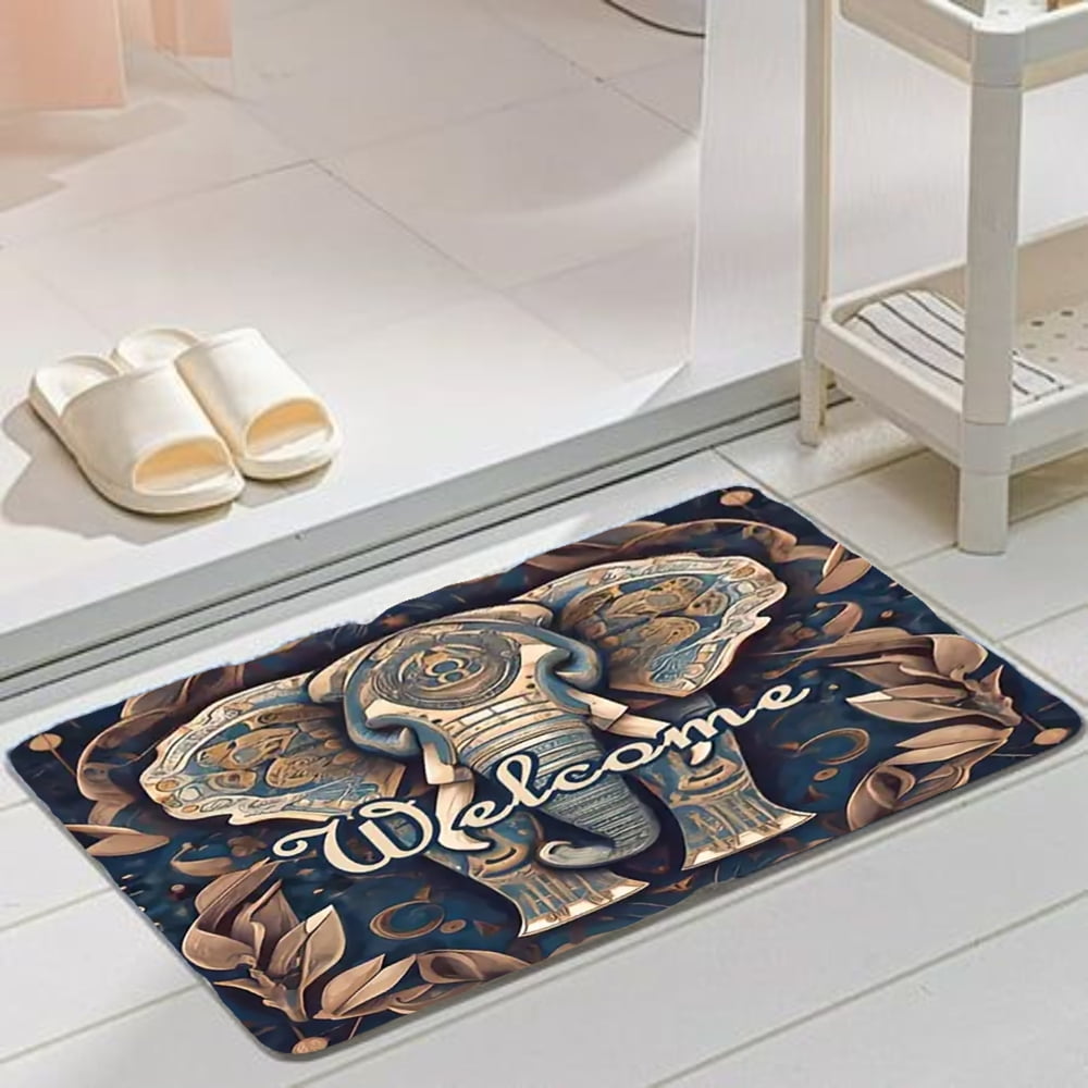 1 Pack Non-Slip Diatomite Bath Mat, bathroom rugs Elephant Welcome ...