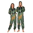 1-Pack Onesie Adult Hooded Pajamas, Soft Fleece Full Zip One Piece ...