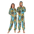 1-Pack Onesie Adult Hooded Pajamas, Soft Fleece Full Zip One Piece ...