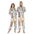 1-Pack Onesie Adult Hooded Pajamas, Soft Fleece Full Zip One Piece ...