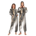 1-Pack Onesie Adult Hooded Pajamas, Soft Fleece Full Zip One Piece ...