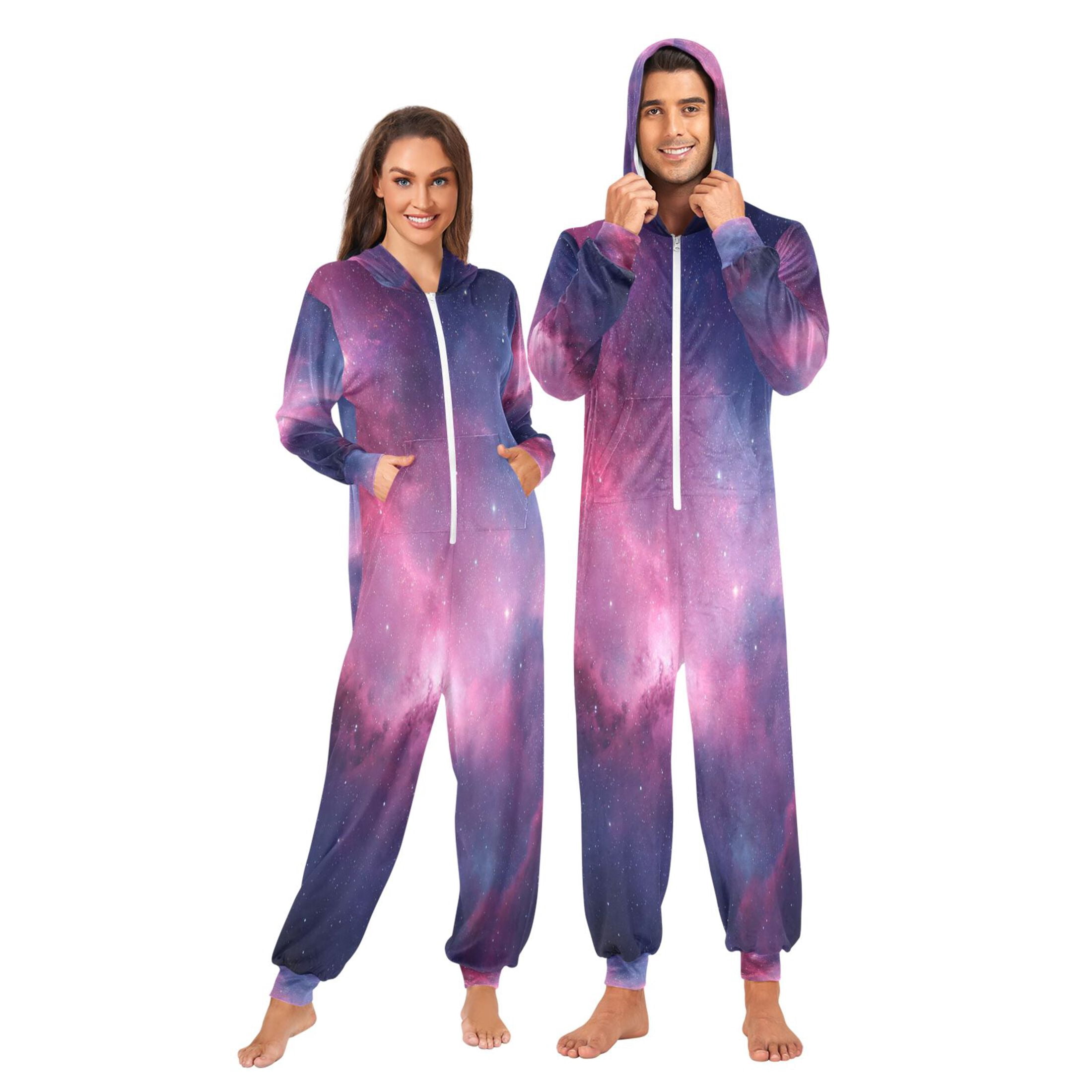 1-Pack Onesie Adult Hooded Pajamas, Soft Fleece Full Zip One Piece ...