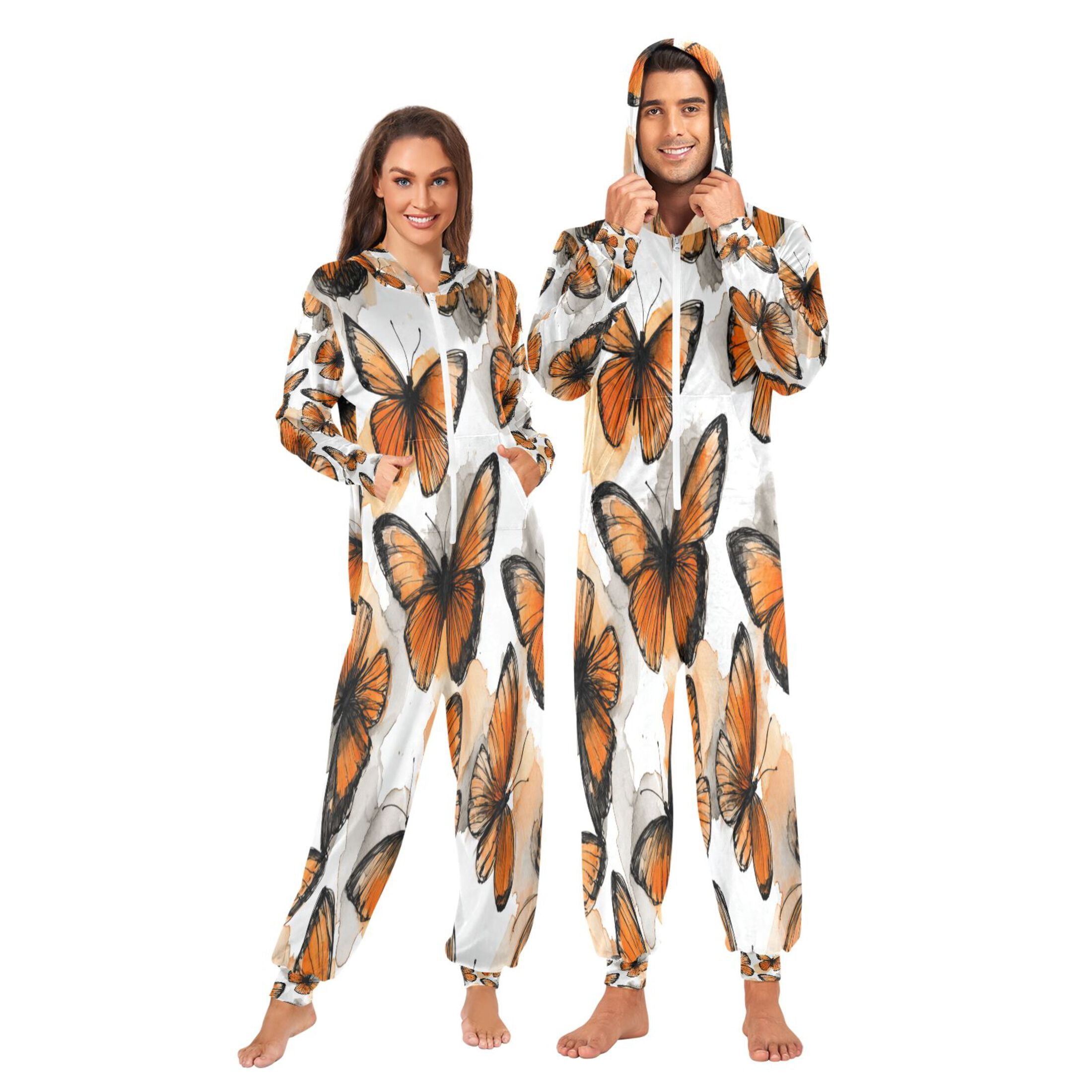 1-Pack Onesie Adult Hooded Pajamas, Soft Fleece Full Zip One Piece ...