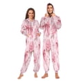 1-Pack Onesie Adult Hooded Pajamas, Soft Fleece Full Zip One Piece ...