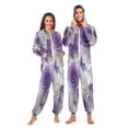 1-Pack Onesie Adult Hooded Pajamas, Soft Fleece Full Zip One Piece ...