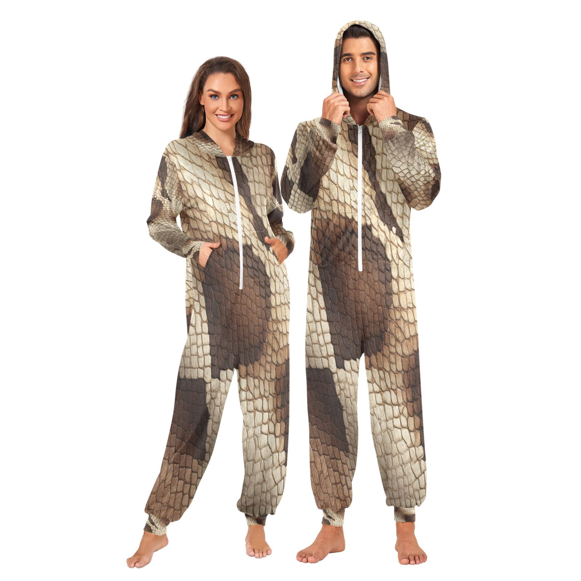 1-Pack Onesie Adult Hooded Pajamas, Soft Fleece Full Zip One Piece ...