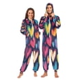 1-Pack Onesie Adult Hooded Pajamas, Soft Fleece Full Zip One Piece ...