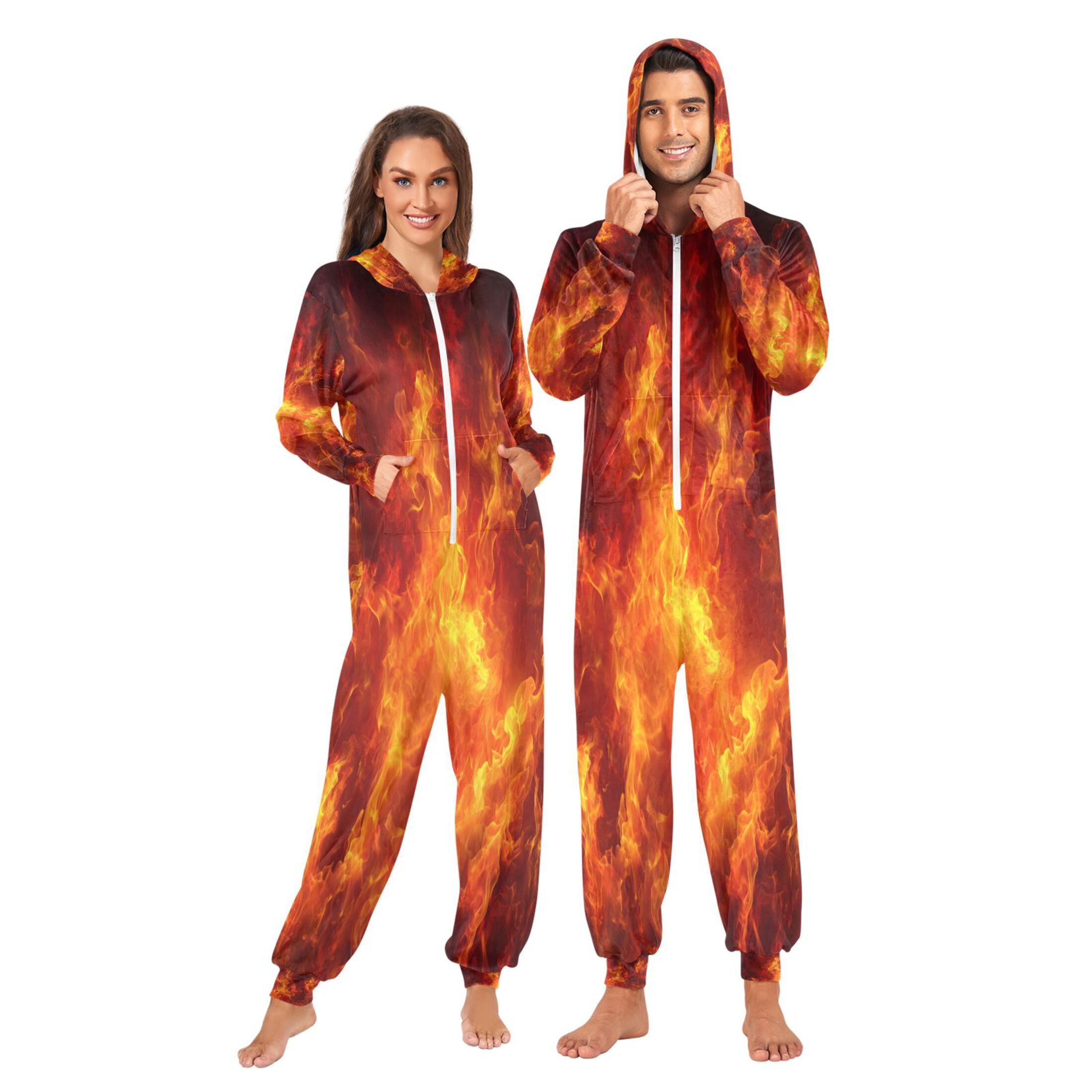 1-Pack Onesie Adult Hooded Pajamas, Soft Fleece Full Zip One Piece ...