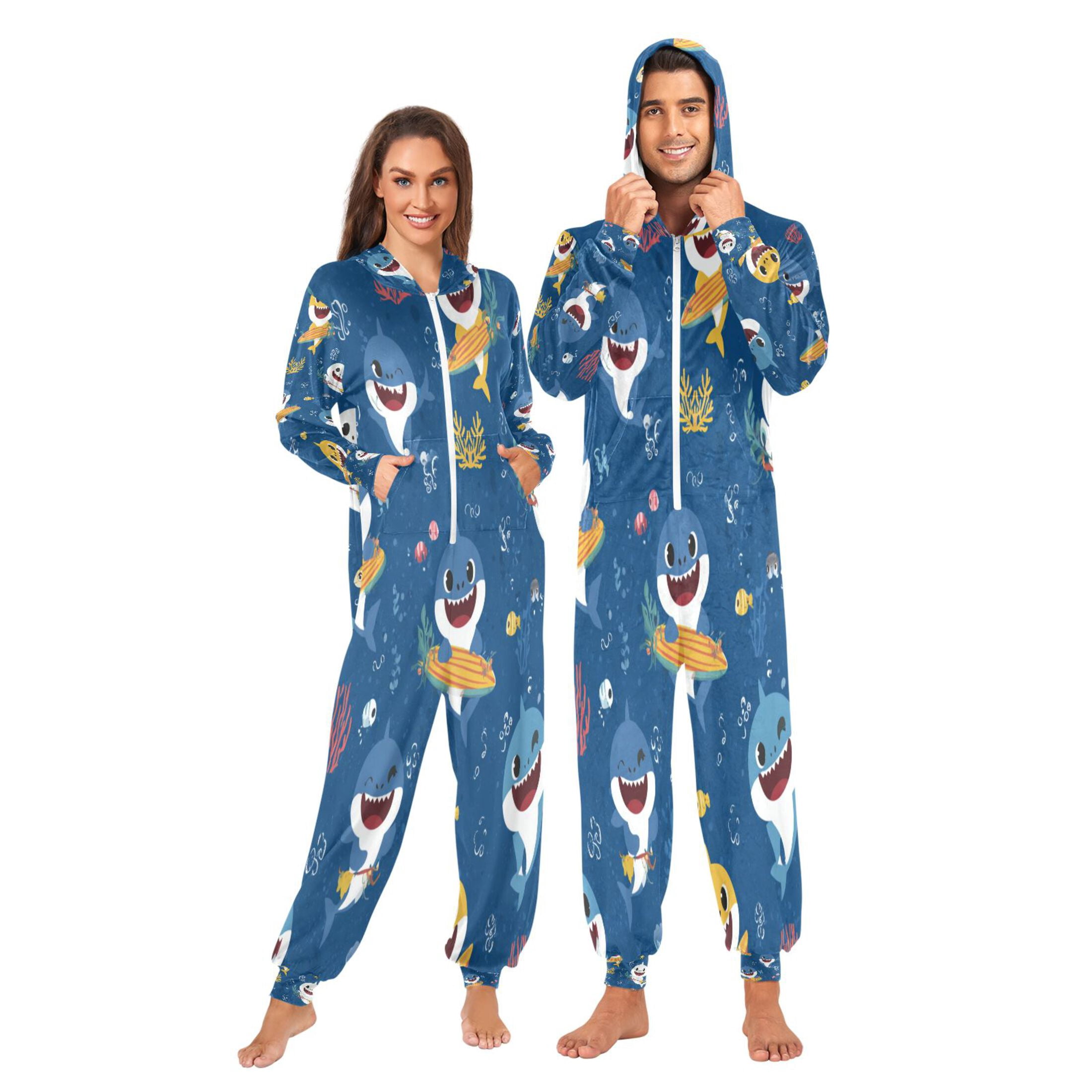 1-Pack Onesie Adult Hooded Pajamas, Soft Fleece Full Zip One Piece ...