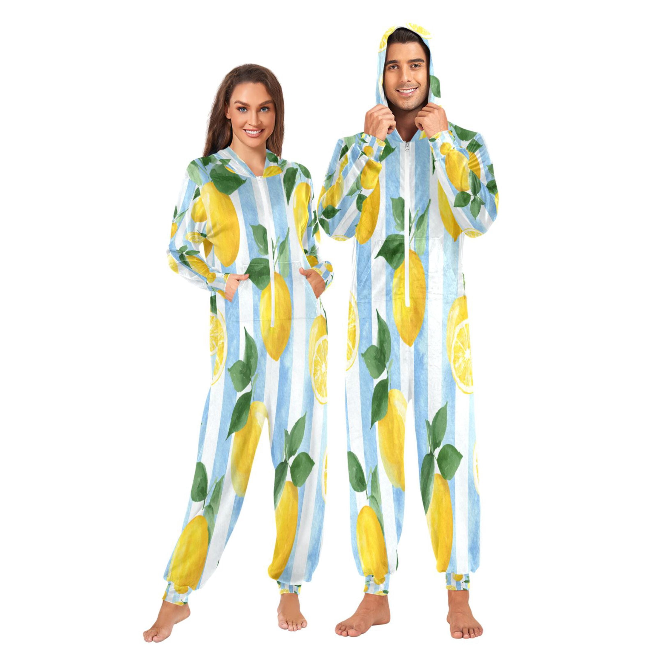 1-Pack Onesie Adult Hooded Pajamas, Soft Fleece Full Zip One Piece ...