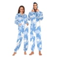 1-Pack Onesie Adult Hooded Pajamas, Soft Fleece Full Zip One Piece ...