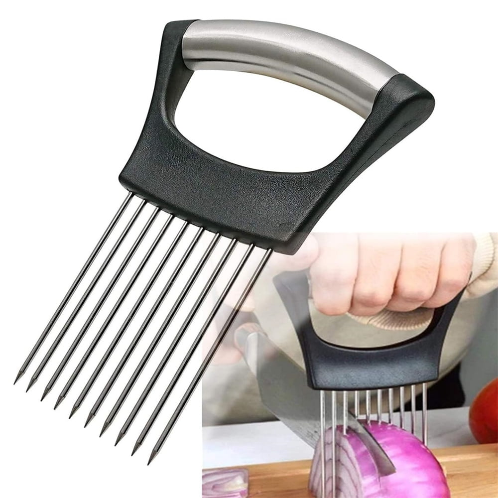 1 Pack Onion Holder Slicer,Stainless Steel Lemon Slice Holder,Upgraded ...