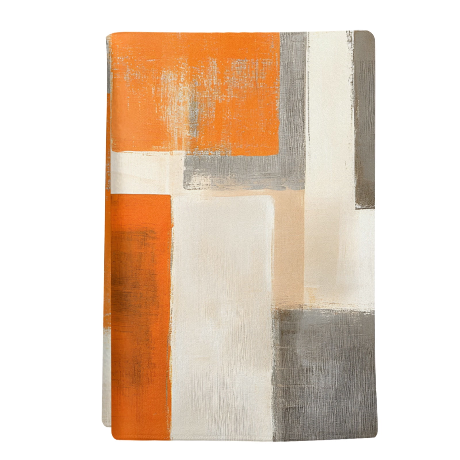 1 Pack Orange Gray Paint Kitchen Towels Abstract Mottled Oil Painting ...