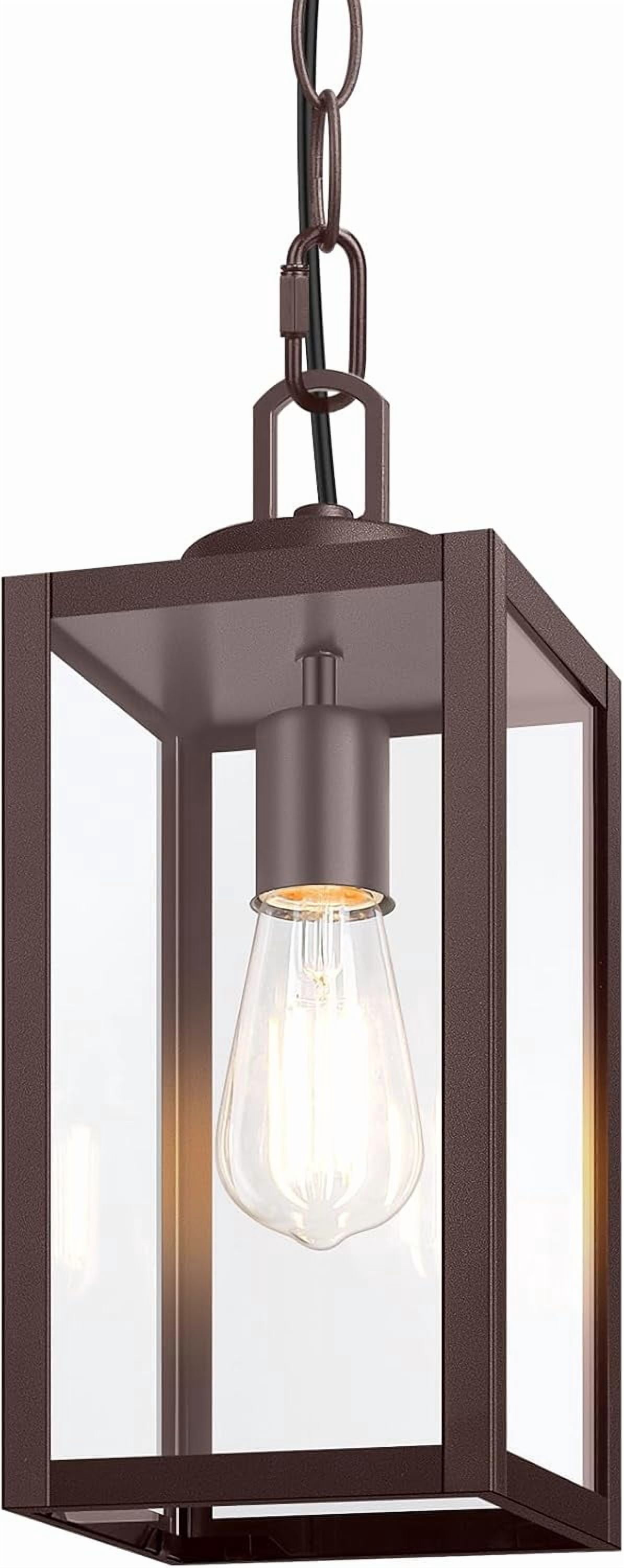 1-Pack Outdoor Pendant Light, 13” Modern Hanging Lantern Light for ...
